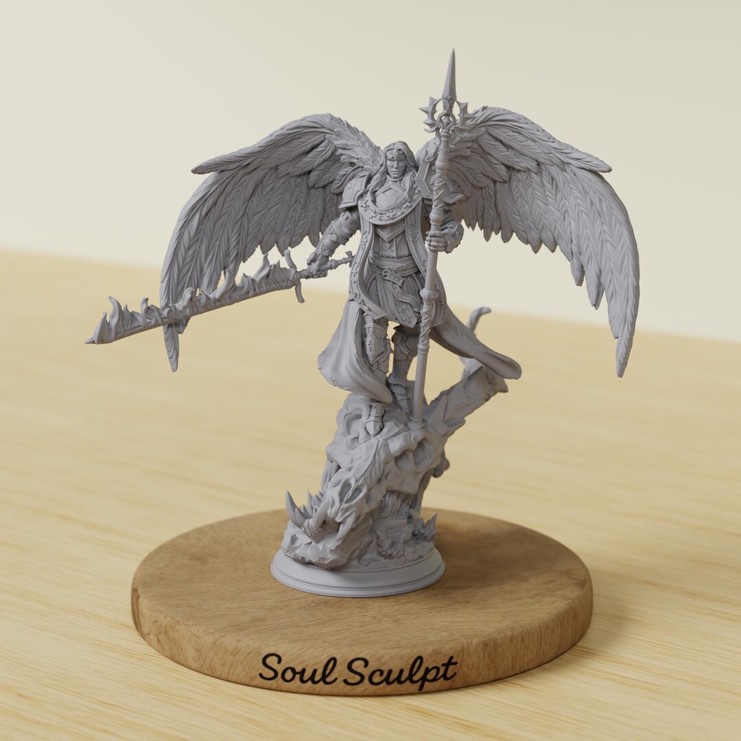 Angel Paladin | Celestial Warrior | 28mm 32mm 38mm | Tabletop RPG | Dnd ...