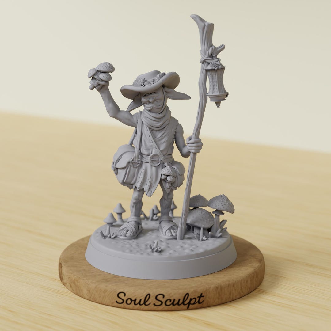 Fey Goblin | Forest Feywild Herbalist | 28mm 32mm 38mm | Dnd D&D ...
