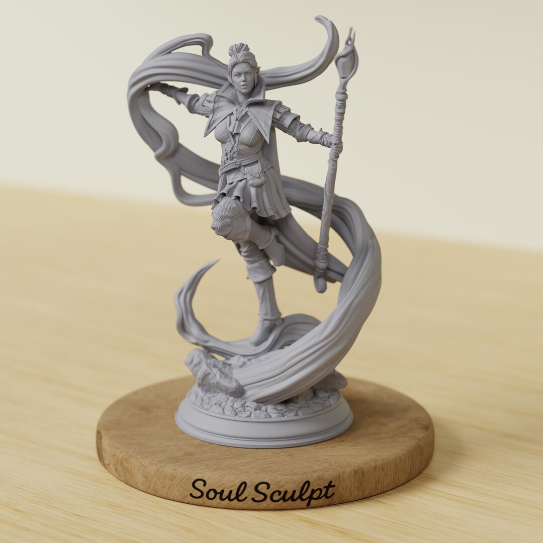 Half-elf Arcane Constable Wargaming Mini | Wizard Sorcerer | 28mm 32mm ...