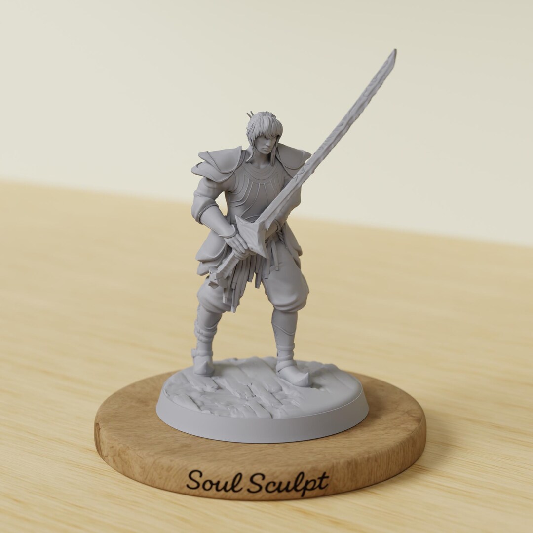 Female Steelblade Sentinel | Knight Greatsword | 28mm 32mm 38mm ...