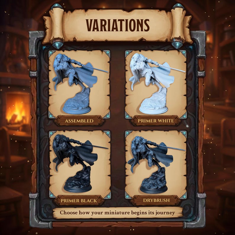 Human Rogue Miniature | High Detail Resin | 28mm/32mm | Dual Swords ...