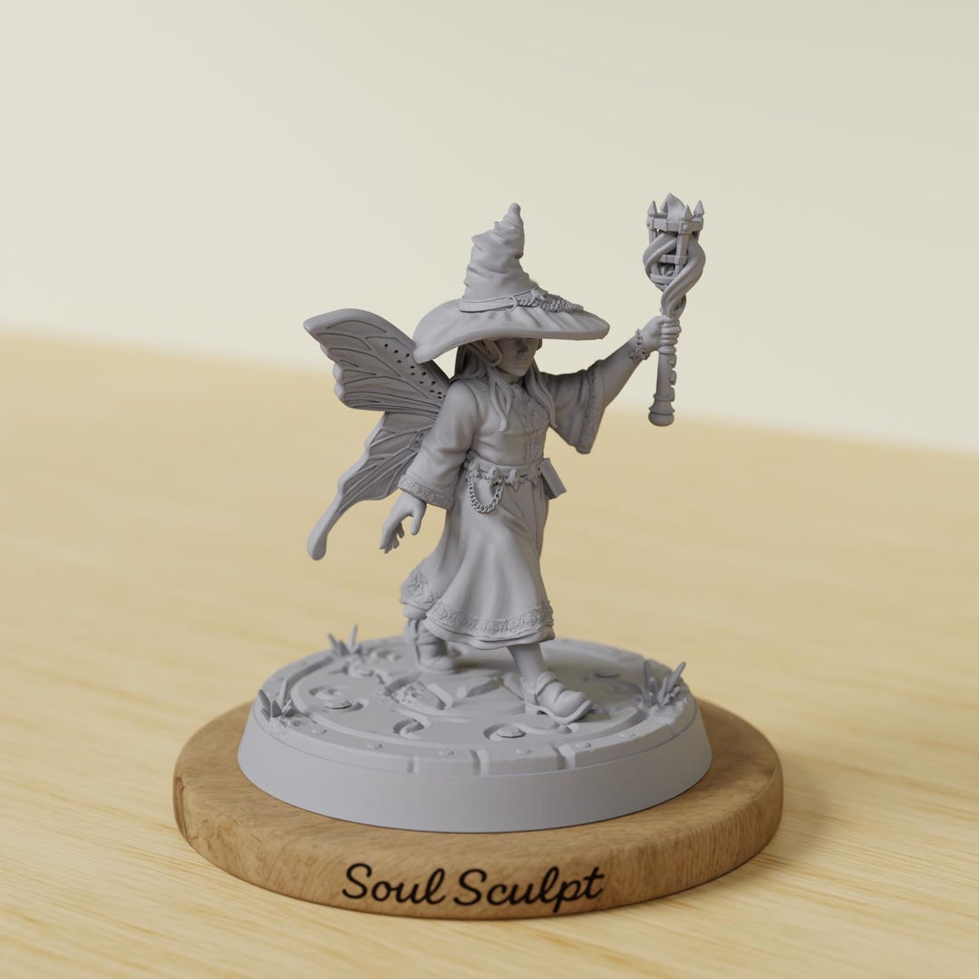 Sprite Cleric | Winged Fairy Healer | 28mm 32mm 38mm | Tabletop RPG ...
