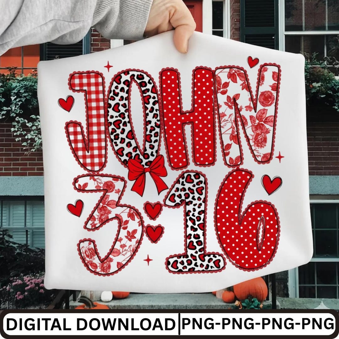 John 3:16 Png, Preppy Valentine Png, Bible Verses Png, Loved Valentine ...