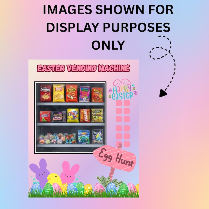Editable Easter Vending Machine Template, DIY Printable Canva Designs ...