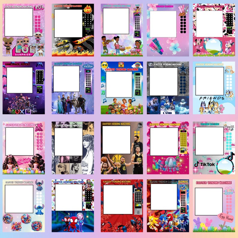 Editable Easter Vending Machine Template, DIY Printable Canva Designs ...