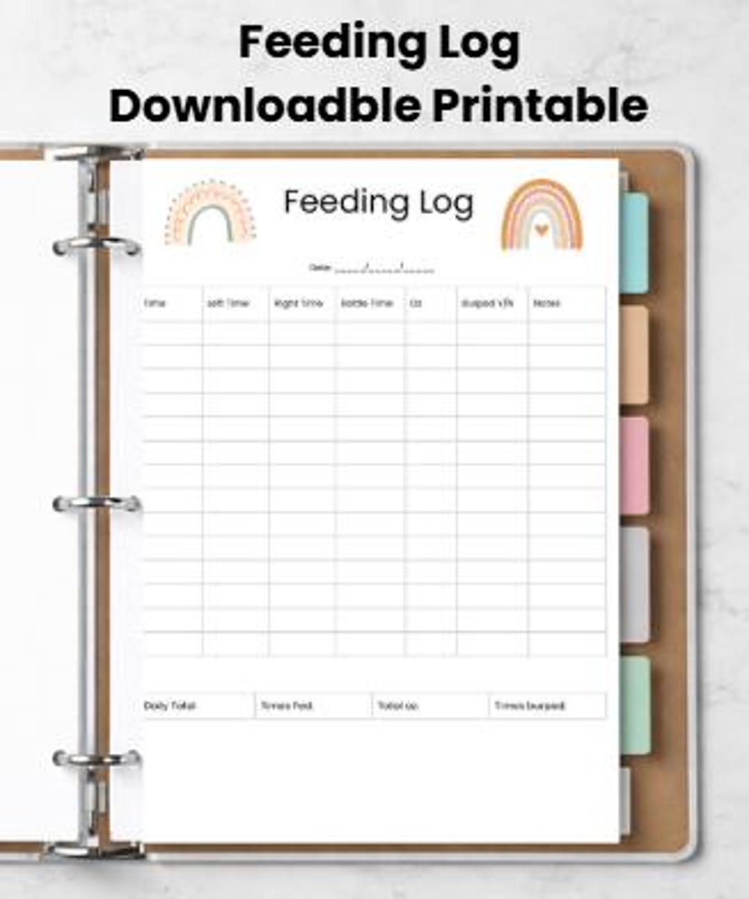 Infant Feeding Tracker Sheet | Baby Log for Breastfeeding & Formula - Etsy