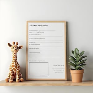 All About Grandma Printable | Mother’s Day Interview for Kids| Fill in ...