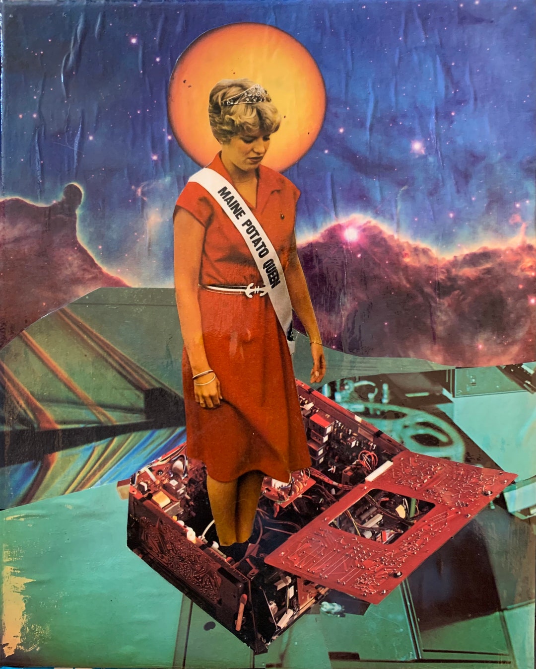 The Potato Queen Original Mixed Media Collage Otherworldly - Etsy