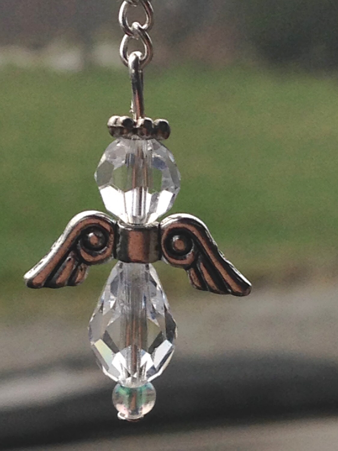 March Birthstone Guardian Angel Car Charm Made With Swarovski | Etsy