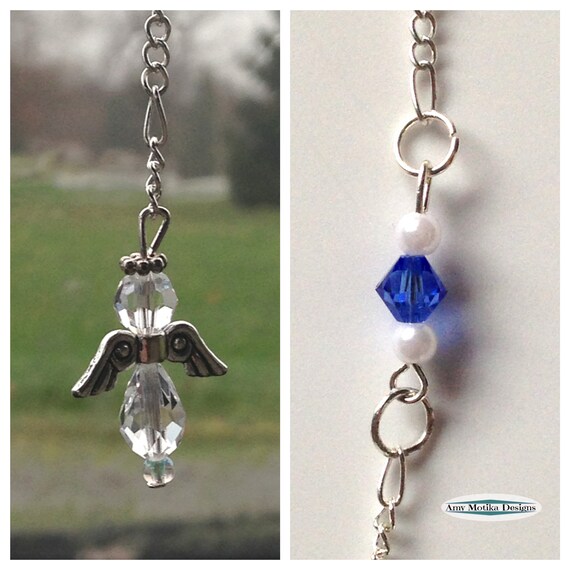 September Birthstone Guardian Angel Car Charm Made With | Etsy