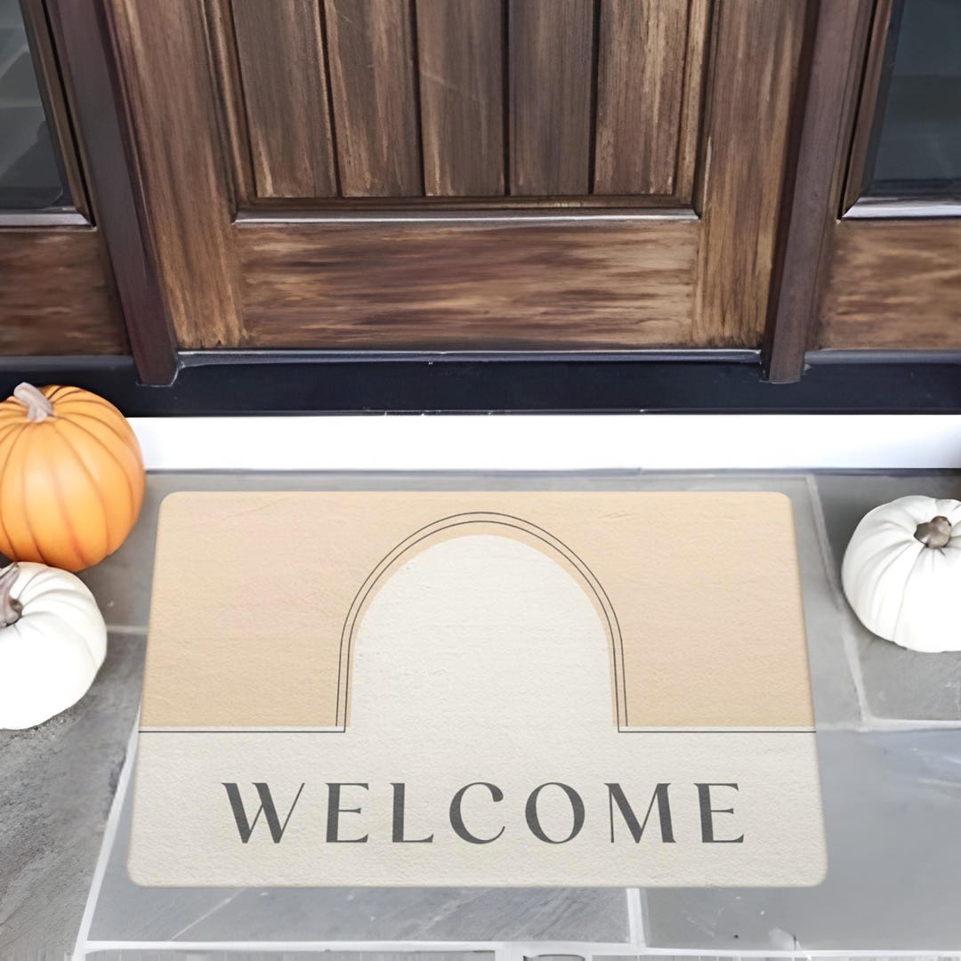 Modern Minimalist Welcome Doormat, Minimalist Doormat, Modern Welcome ...
