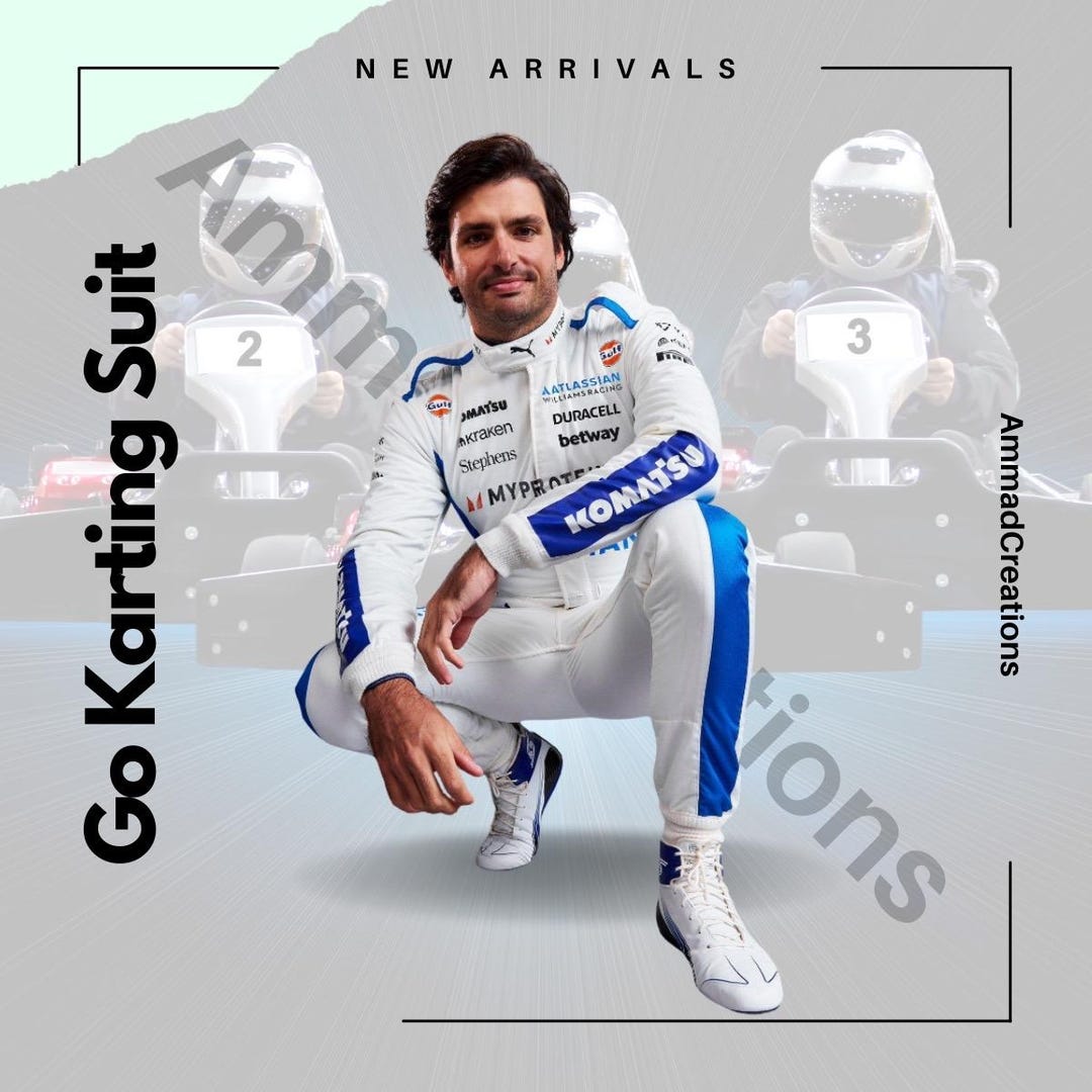 Custom Williams F1 Go Kart Racing Suit: CIK/FIA Level 2 Certified ...
