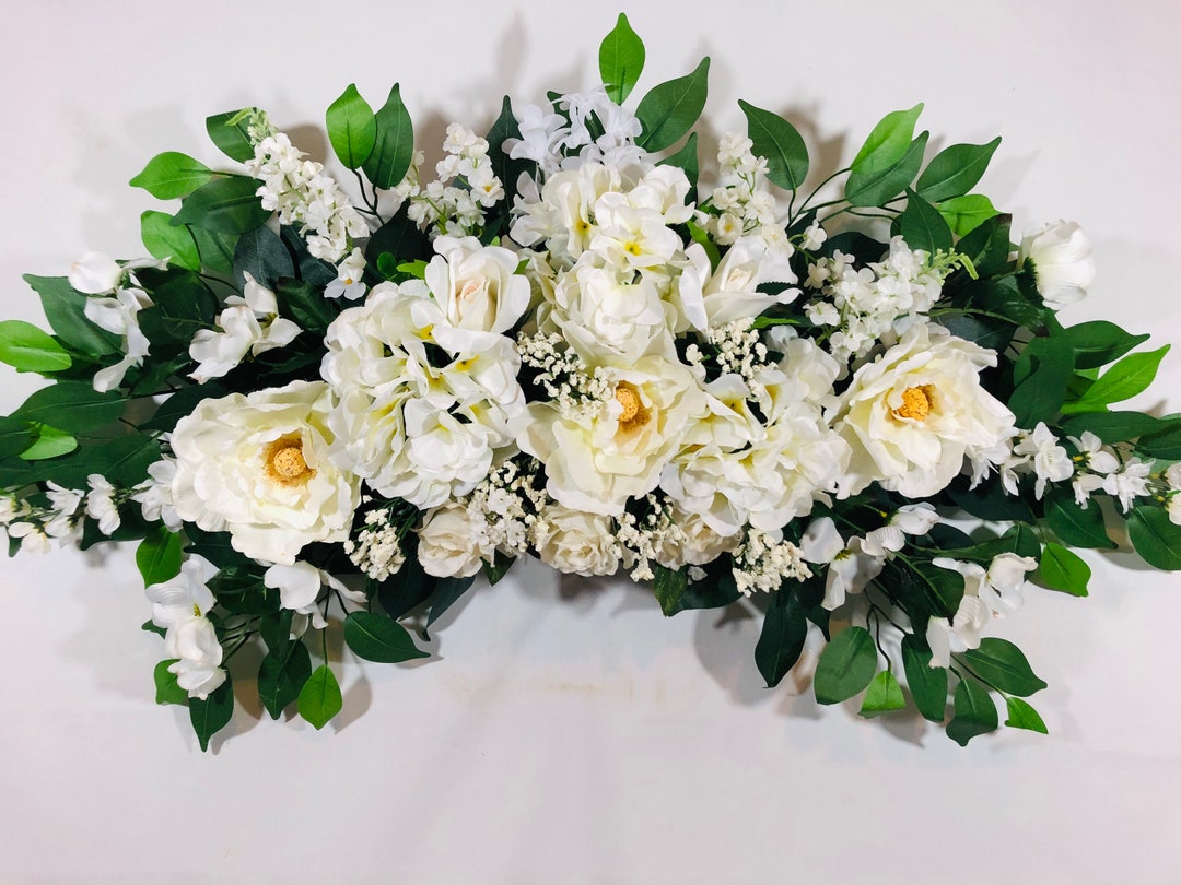 White Wedding Arch Table Centerpiece 36 Inch Swag Bedroom - Etsy