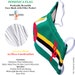 Dominica Flag Face Mask W/ Filter Pocket Dominican Mask Reusable Cotton ...