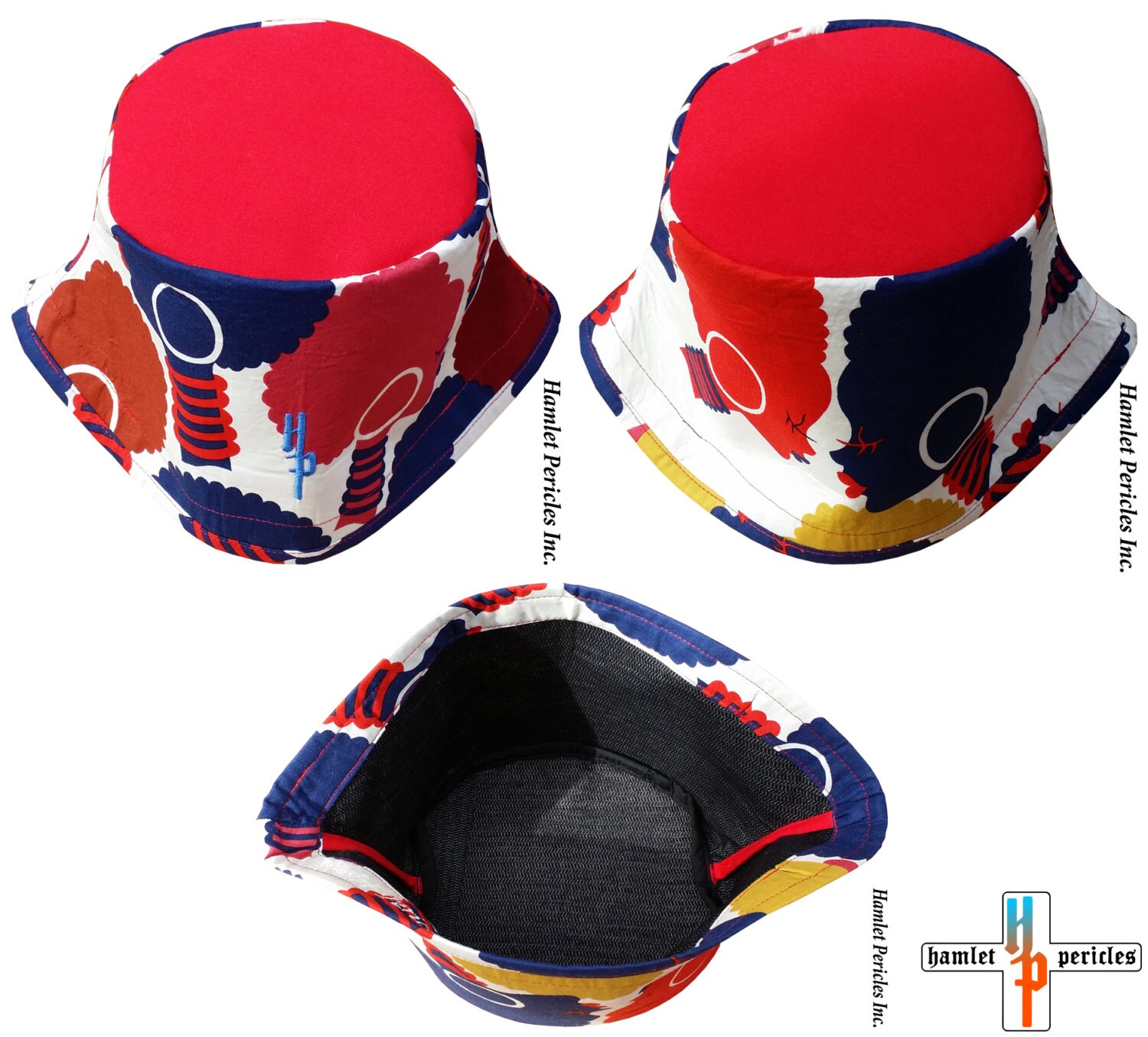 African Queen Red-top XL Bucket Hat Afro Afrocentric Hat Natural Hair ...