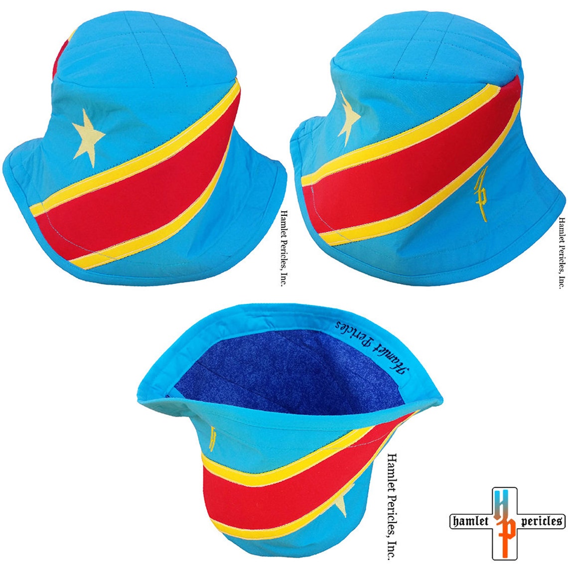 Congo Flag Bucket Hat DR Congo Flag Hat Congolese - Etsy