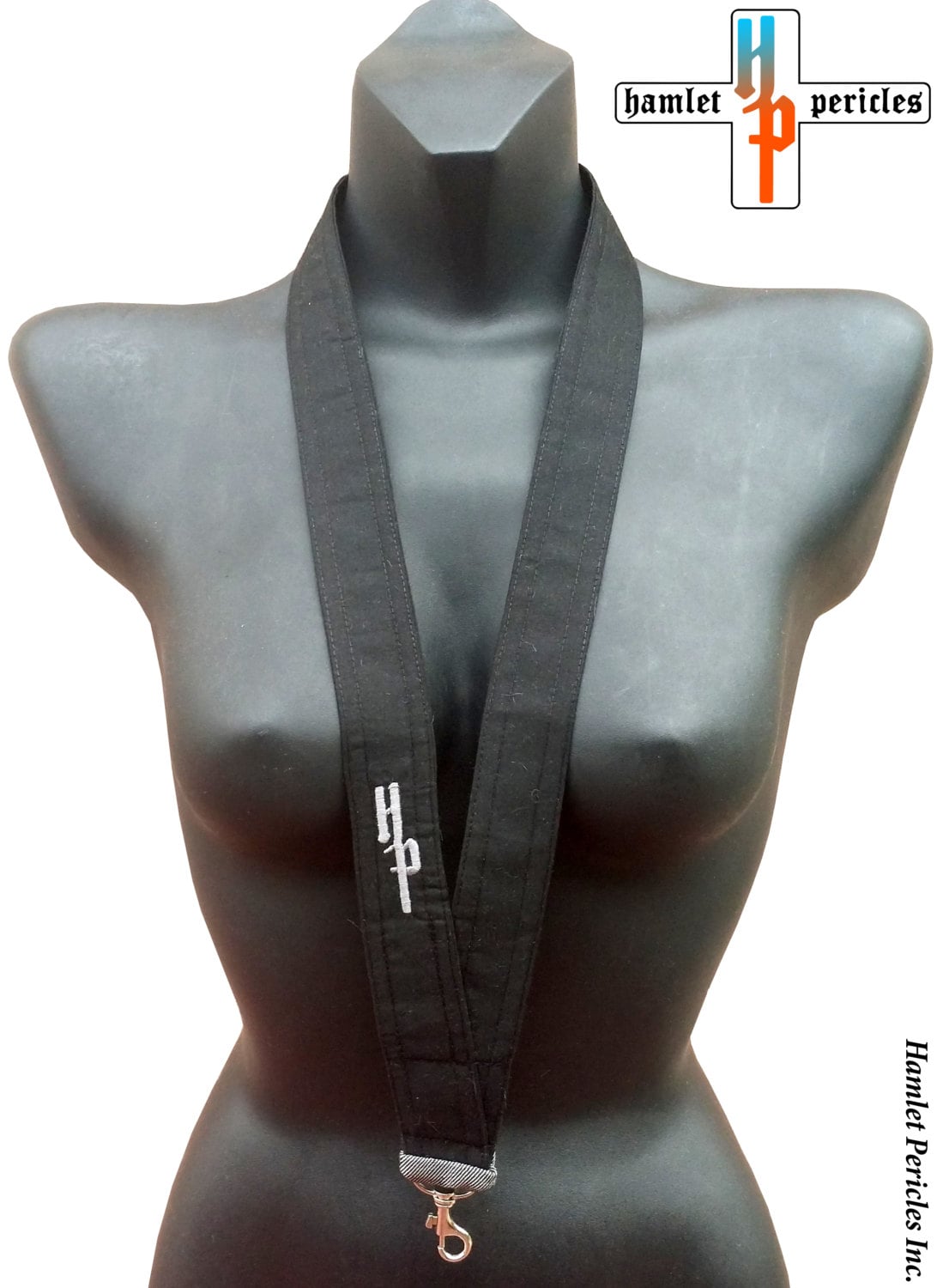 Black Grey Lanyard / Fabric Lanyard / Personalized / Poly-cotton ...