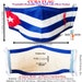 Cuba Flag Face Mask W/ Interior Filter Pocket Reusable Cotton Interior ...