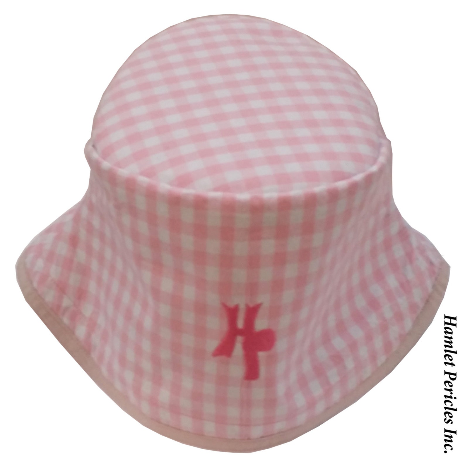 Pink Gingham Women's Bucket Hat Pink and White Hat Check Checkered Hat ...
