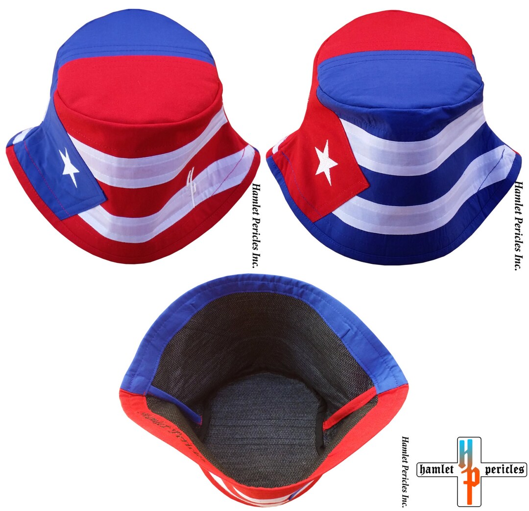 Cuba Puerto Rico Combo Flag Bucket Hat Cuba Flag Puerto Rico - Etsy