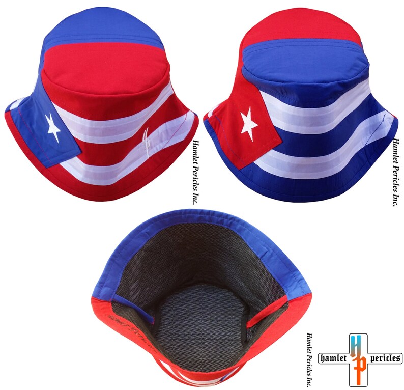 Cuba Puerto Rico Combo Flag Bucket Hat Cuba Flag Puerto Rico - Etsy