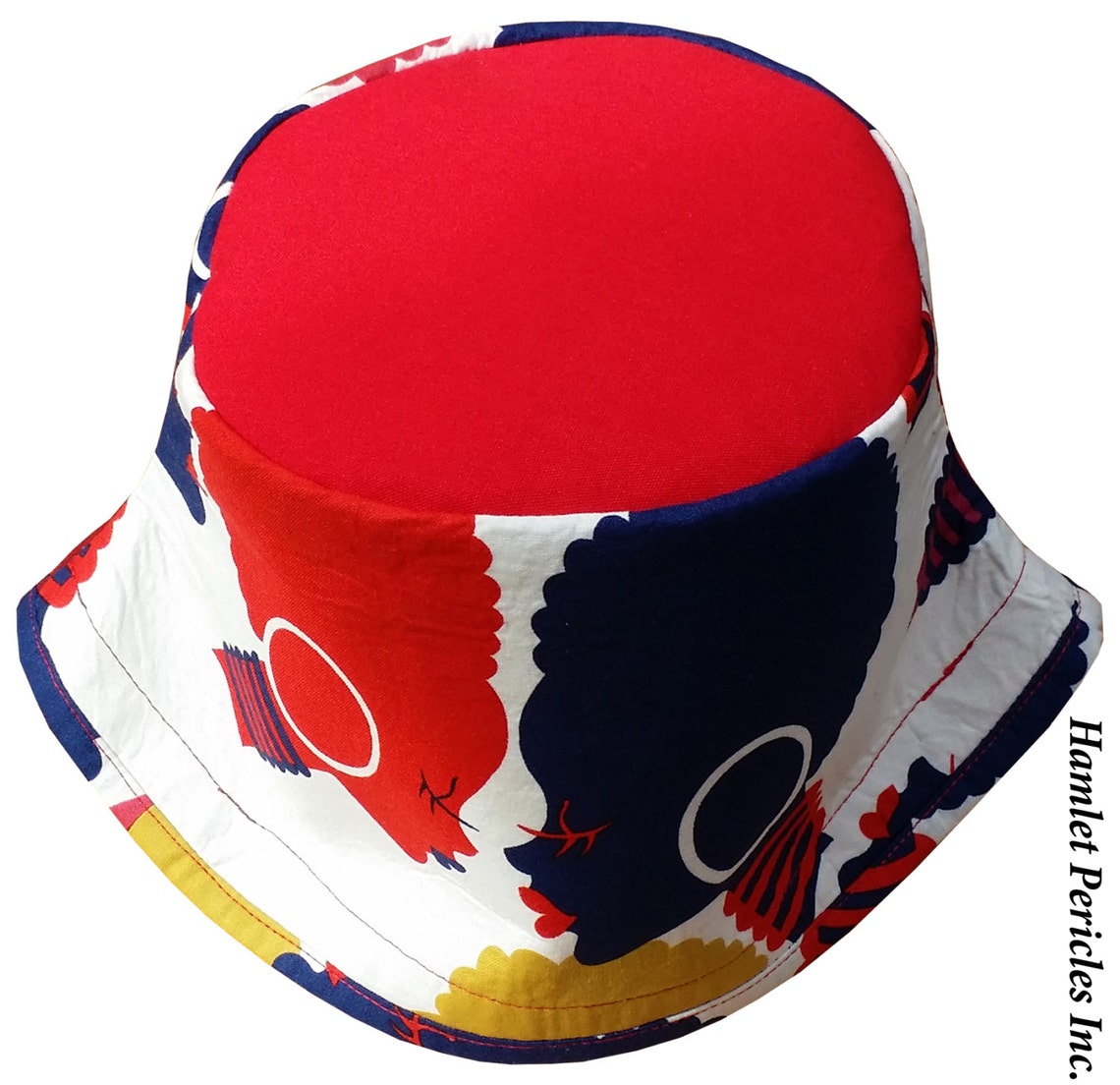 African Queen Red-top XL Bucket Hat Afro Afrocentric Hat Natural Hair ...