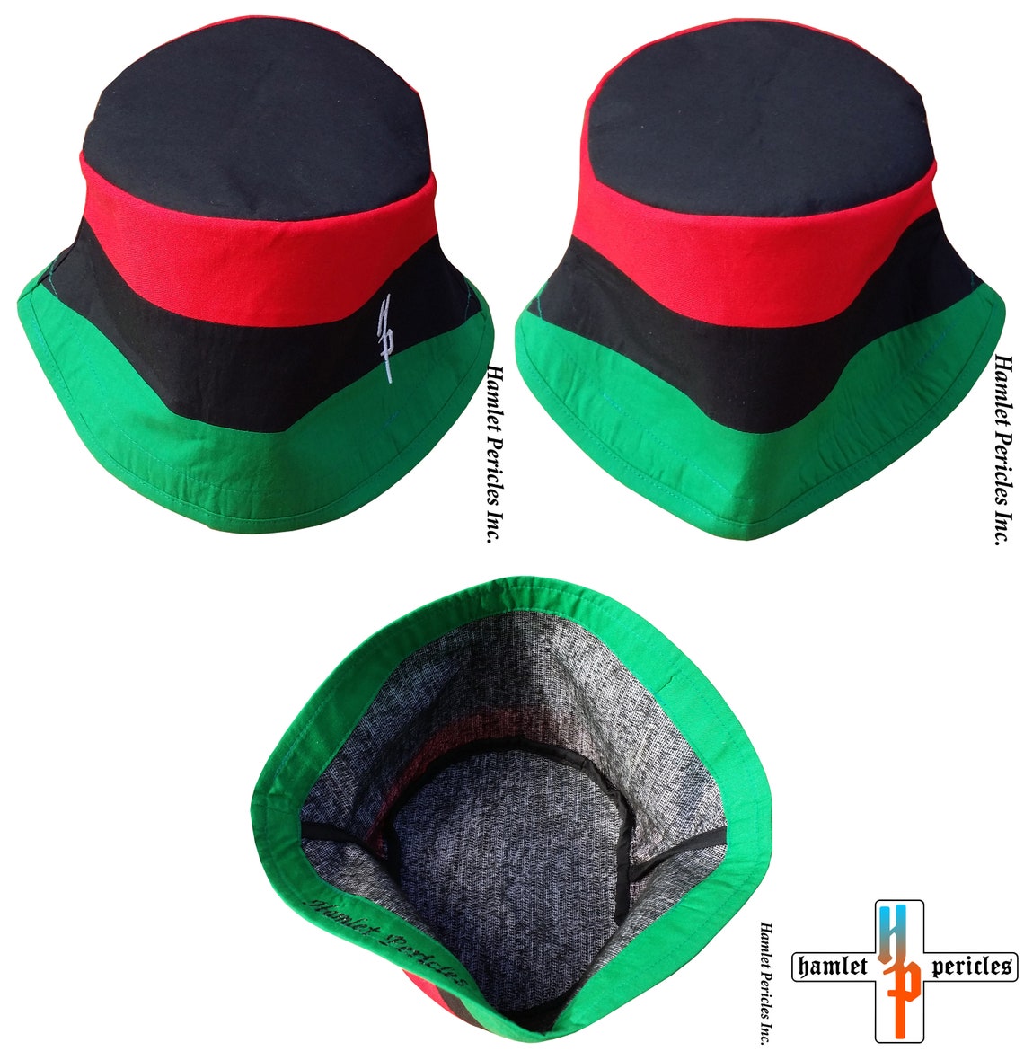 Pan-african Flag Redtop Unisex Bucket Hat XL African Hat - Etsy