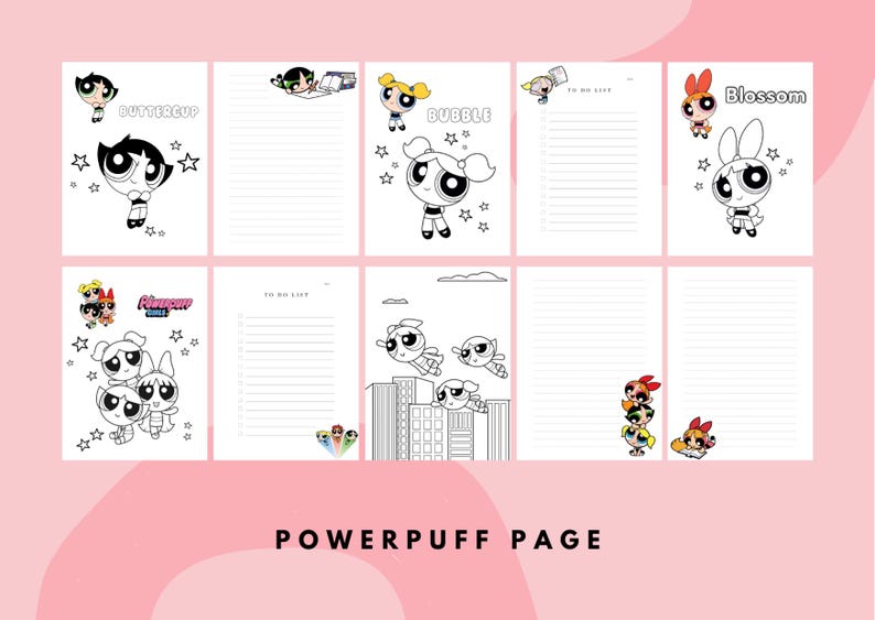 Colouring Diary Printable | Cartoon Stress Relief Journal | Creative To ...