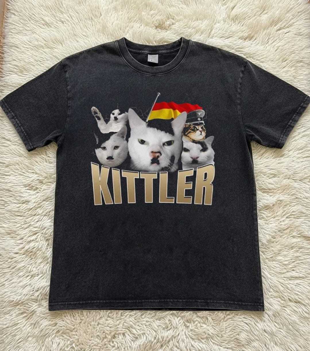 Funny Meme Cat Kittler T-shirt Vintage Style Cat Lover Comfort Colors ...