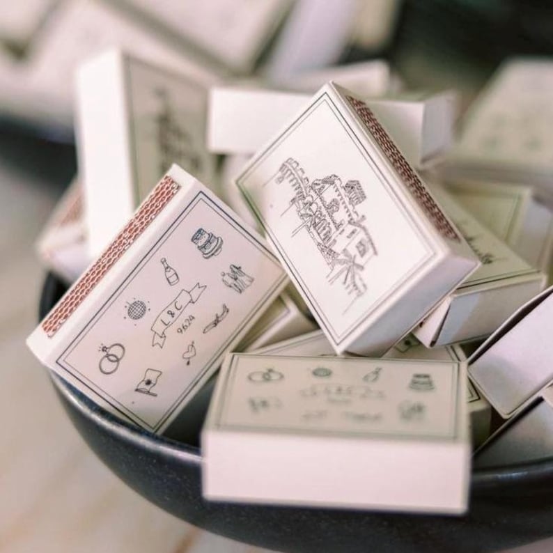 Luxury Editorial Matchboxes Custom Wedding | High End Matchbox Favours ...