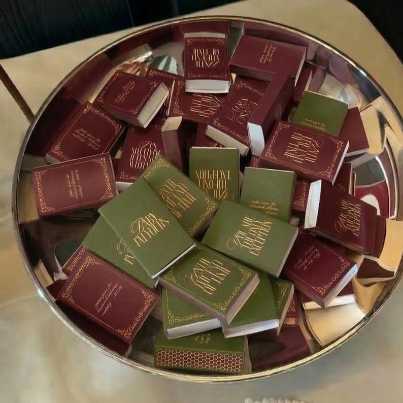 Luxury Editorial Matchboxes Custom Wedding | High End Matchbox Favours ...