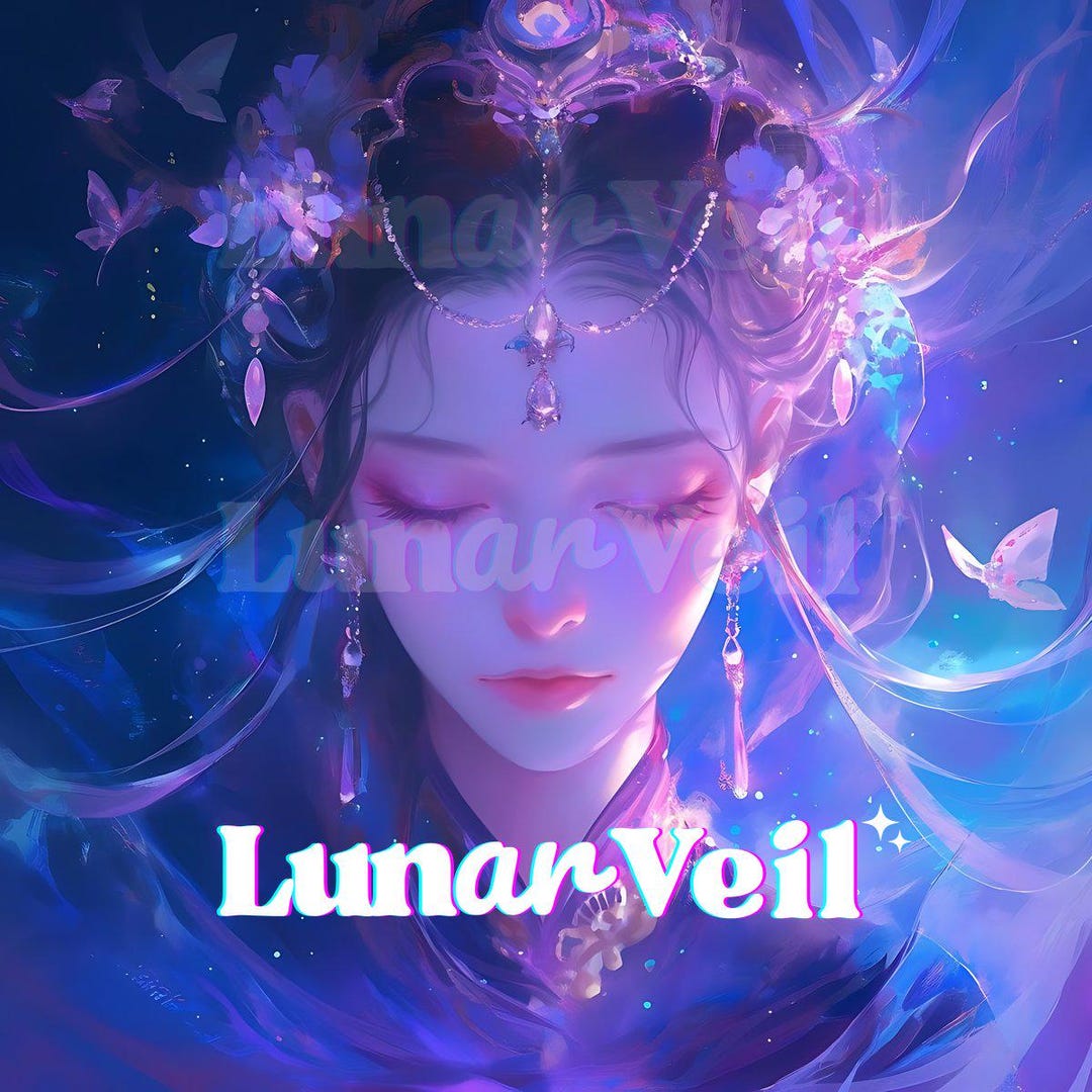 Spirit Companion: Celestial Succubus With Lunar Veil - Etsy