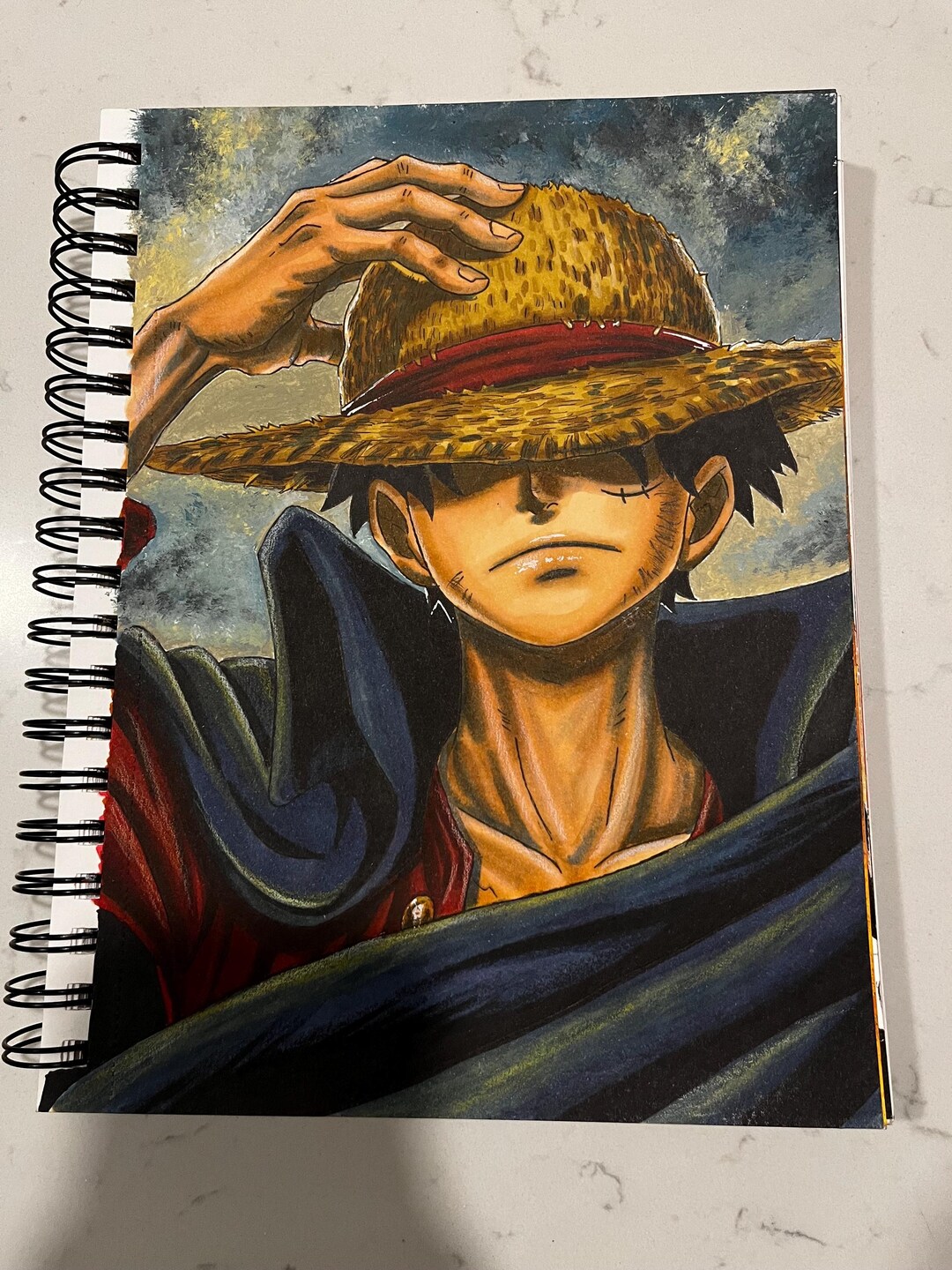 Monkey D. Luffy Straw Hat Original Alcohol Marker Illustration - One ...