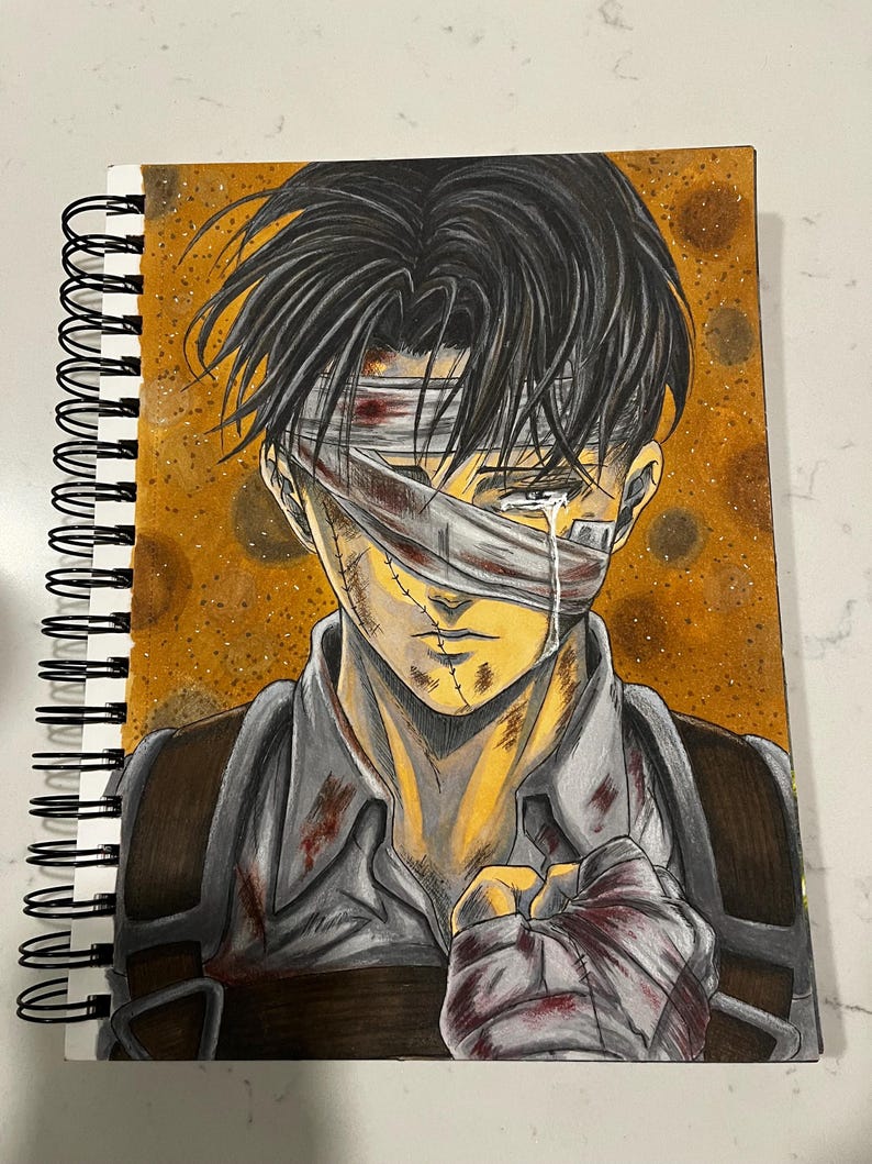 Levi Ackerman Wounded Original Alcohol Marker Illustration - Attack on ...
