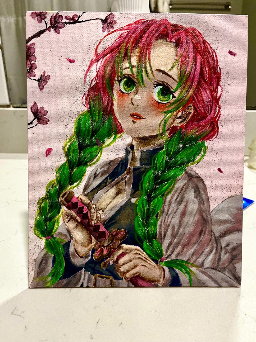 Mitsuri Kanroji Demon Slayer Original Acrylic Painting - Love Hashira ...
