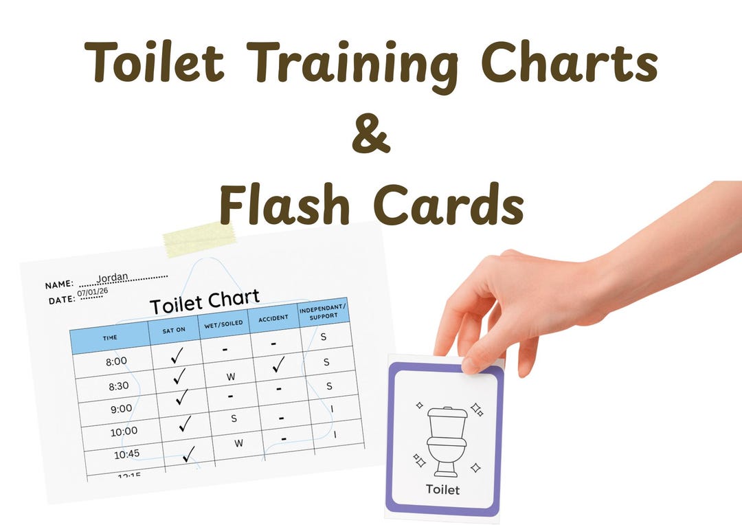 Potty Training Chart & Flash Cards | Visuals for Toddlers (printable ...