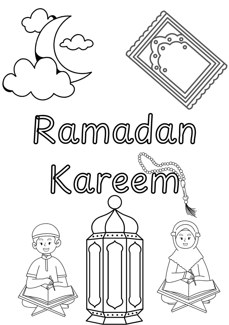 Ramadan Coloring Page for Kids | Islamic Activity Printable | Celebrate ...
