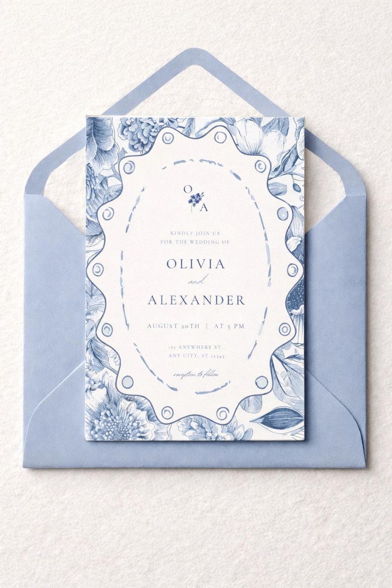 Wedding Invitation Editable Template. - Etsy