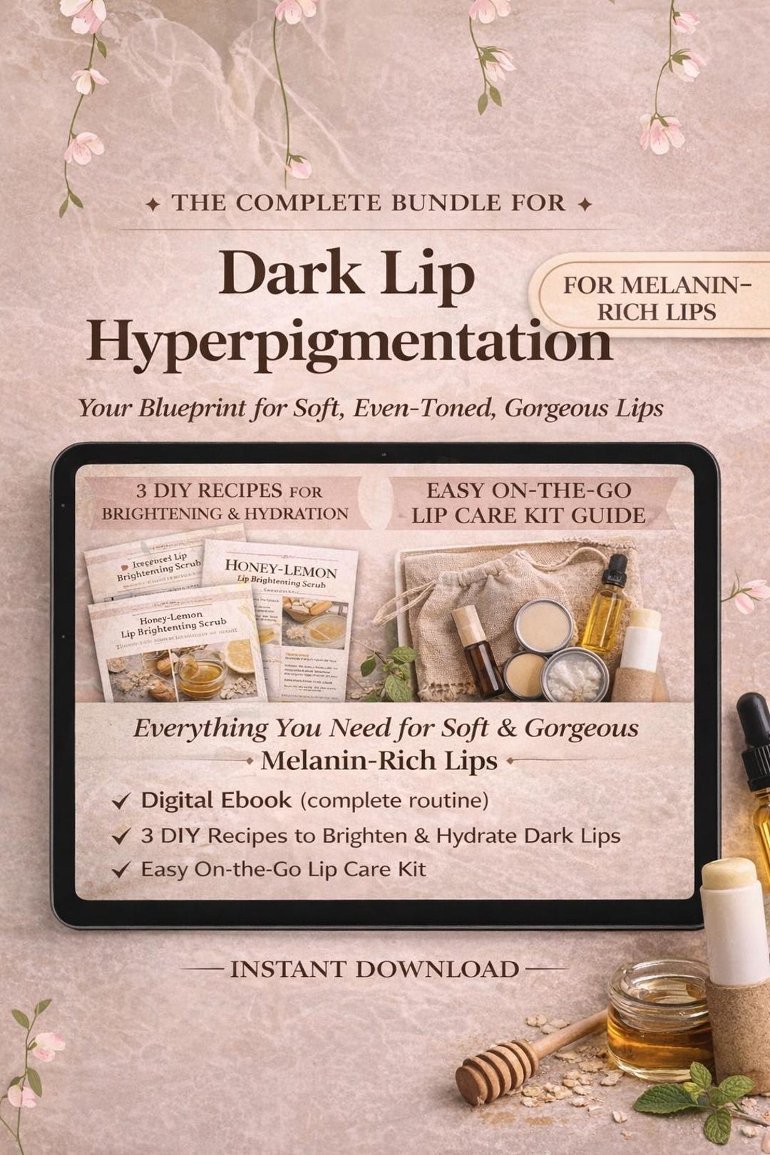 Dark Lip Hyperpigmentation Bundle | Digital Ebook + DIY Recipes & Lip ...
