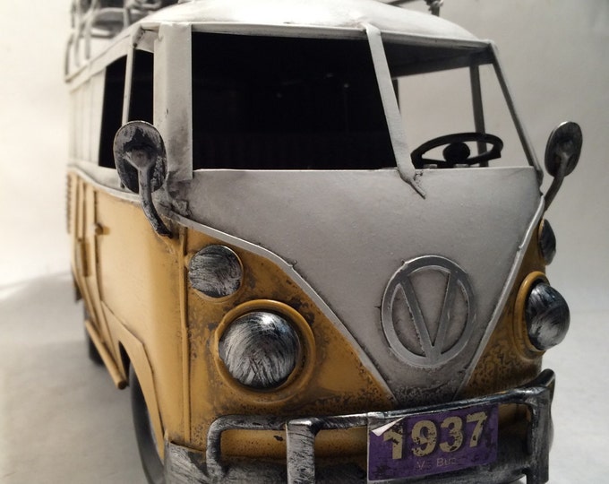 VW Yellow Camper Van Split Screen Kombi Bus - Volkswagen Miniature ...