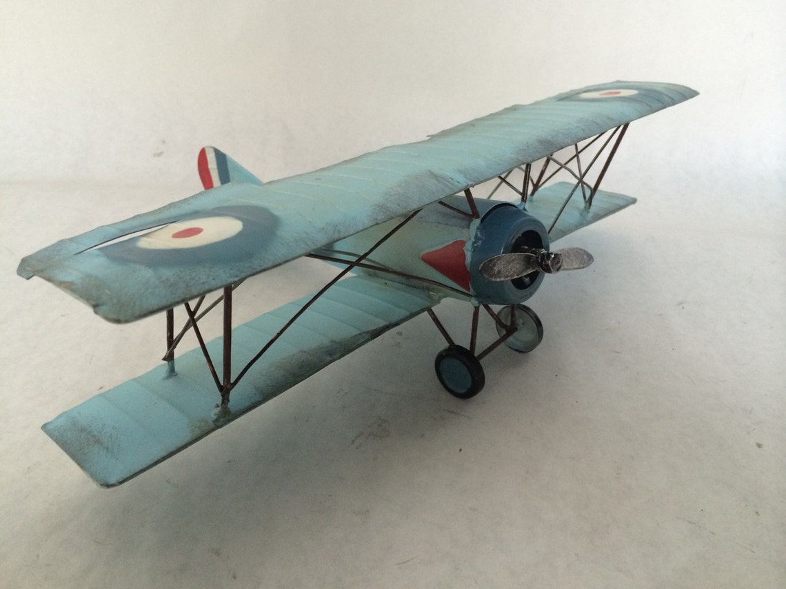 WW1 German Biplane Tin Metal Airplane Toy Military | Etsy