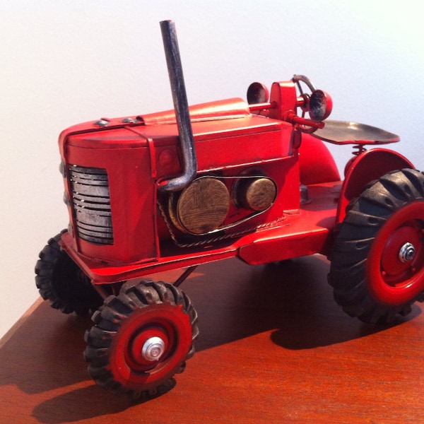 Antique Metal Tractor Toy - Etsy