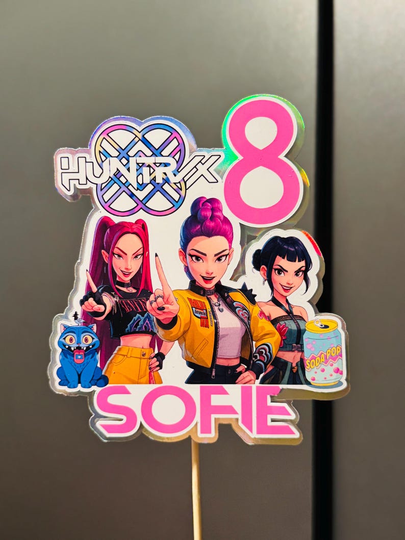 3D Kpop Demon Hunter Inspired Cake Topper-personalised 3D Cake Topper ...