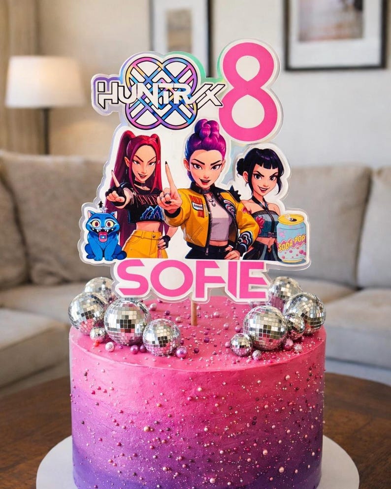 3D Kpop Demon Hunter Inspired Cake Topper-personalised 3D Cake Topper ...