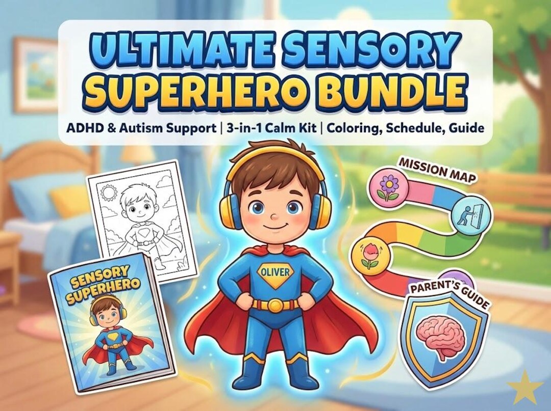 Superhero Sensory Regulation Kit | Autism, ADHD Visual Schedule ...