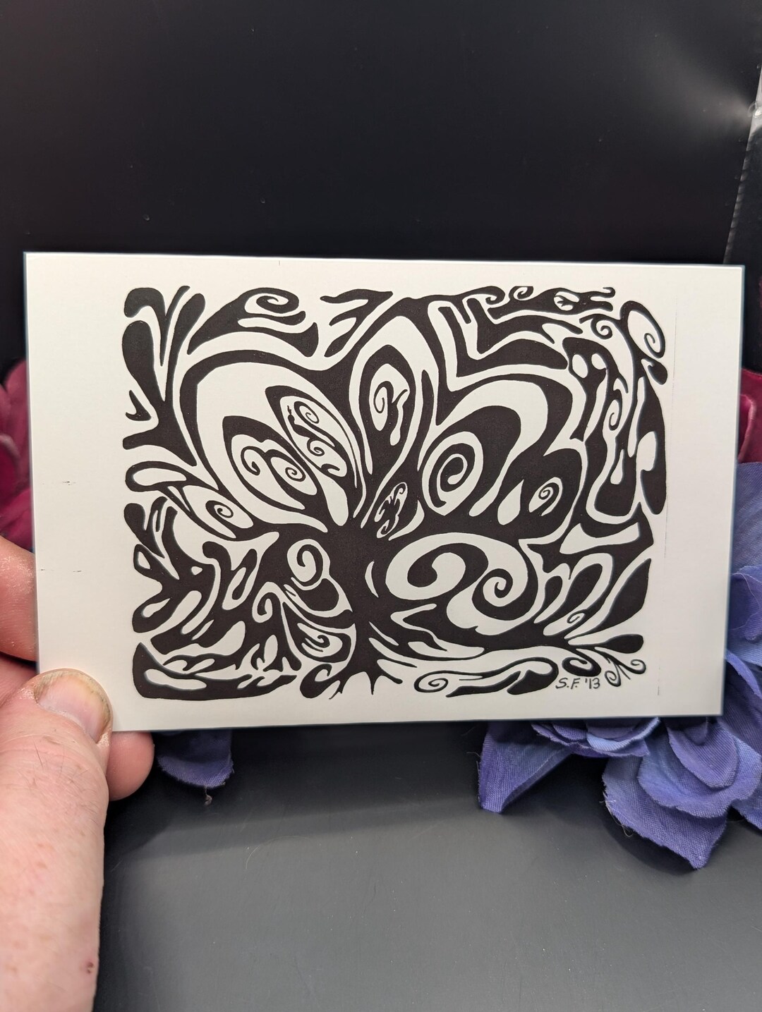 Healing Spirit - Blank Paper Art Card - White - Etsy