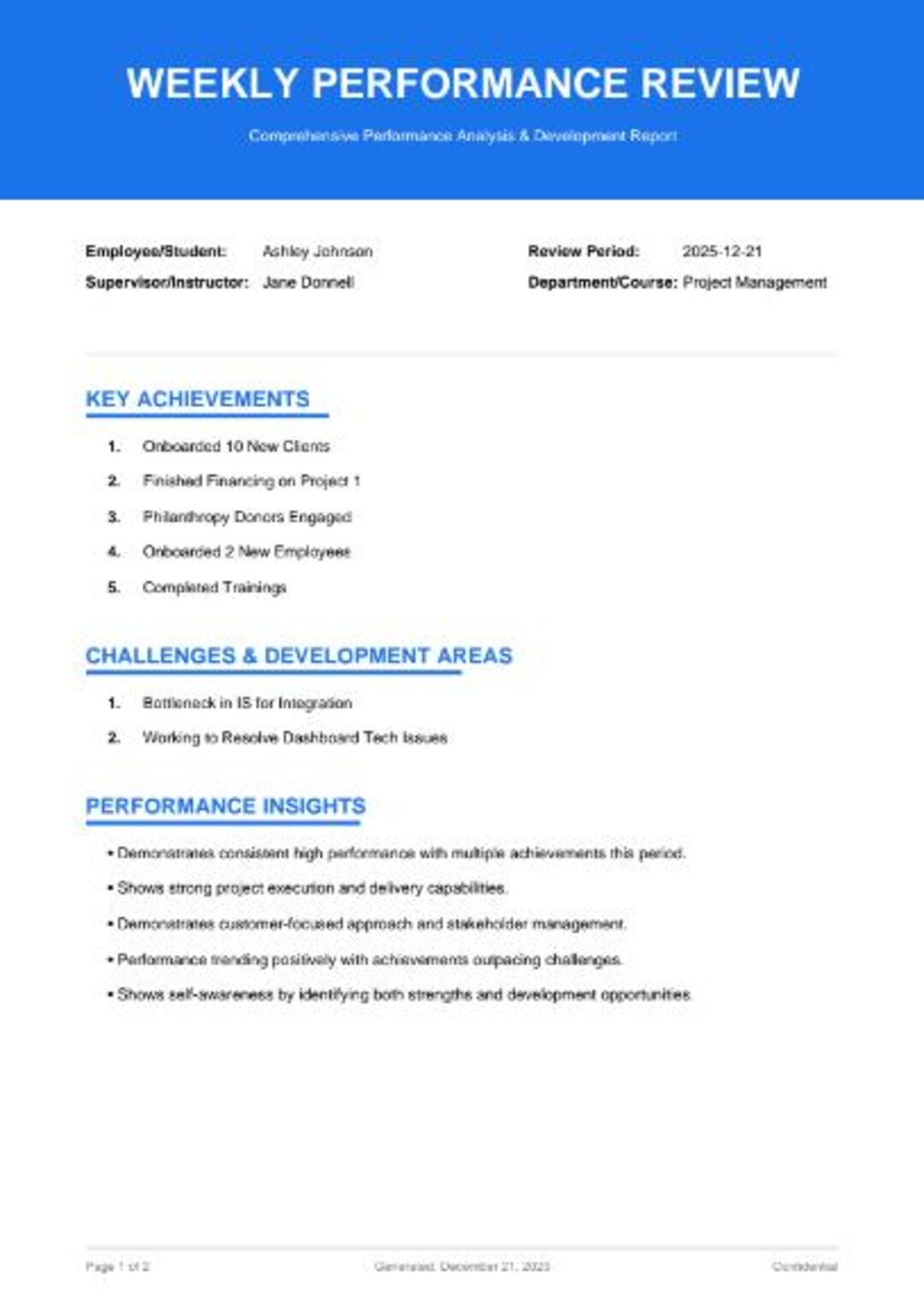 Automated Weekly Performance Report Generator - Etsy