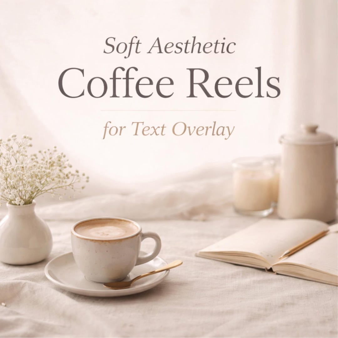 Soft Coffee Reels for Text Overlay, B Roll, Faceless - Etsy