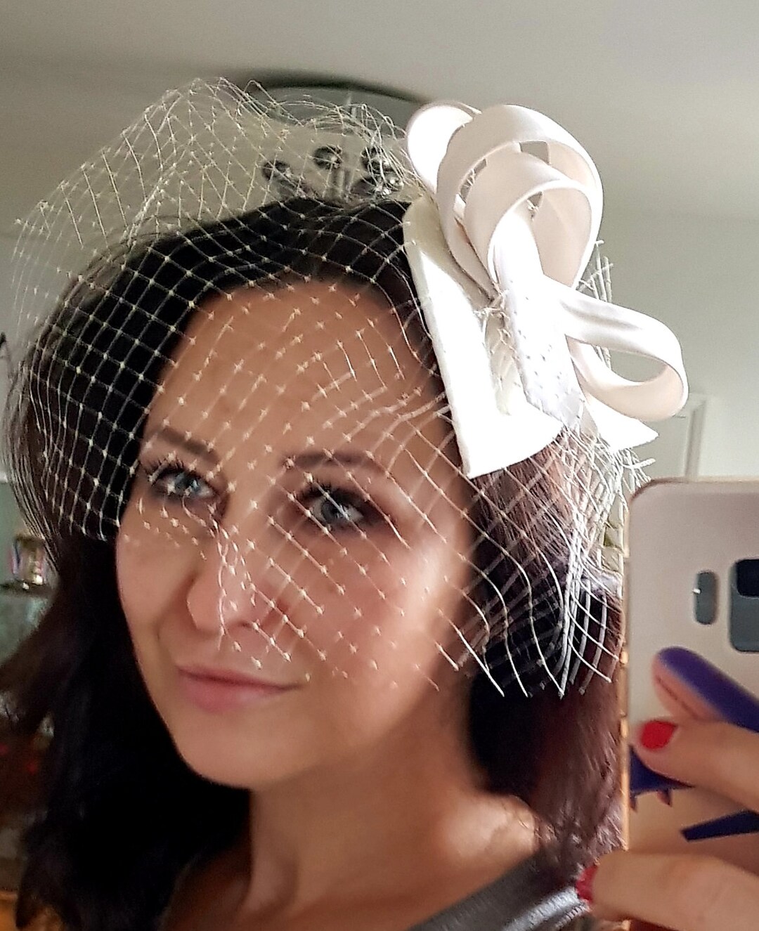 Ivory Bridal BIRDCAGE VEIL , Ivory Wedding Birdcage Veil. Wedding Ivory ...