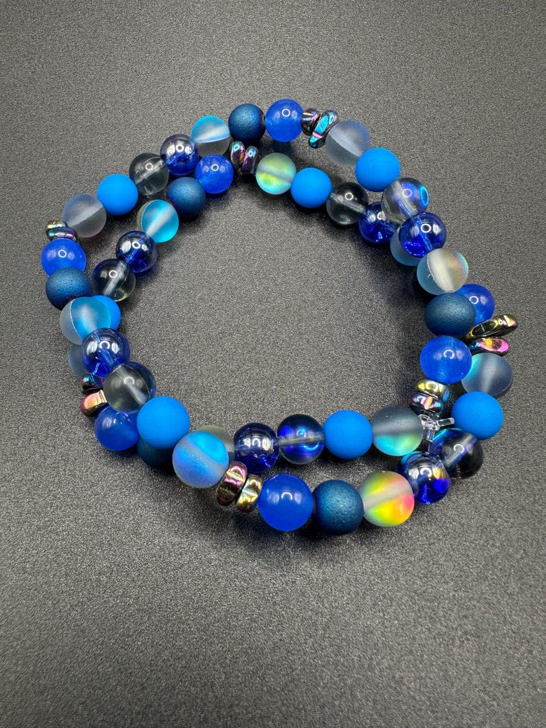 Tidal Refraction Wrap - 18 Inch 2-in-1 Necklace Bracelet - High Chroma ...